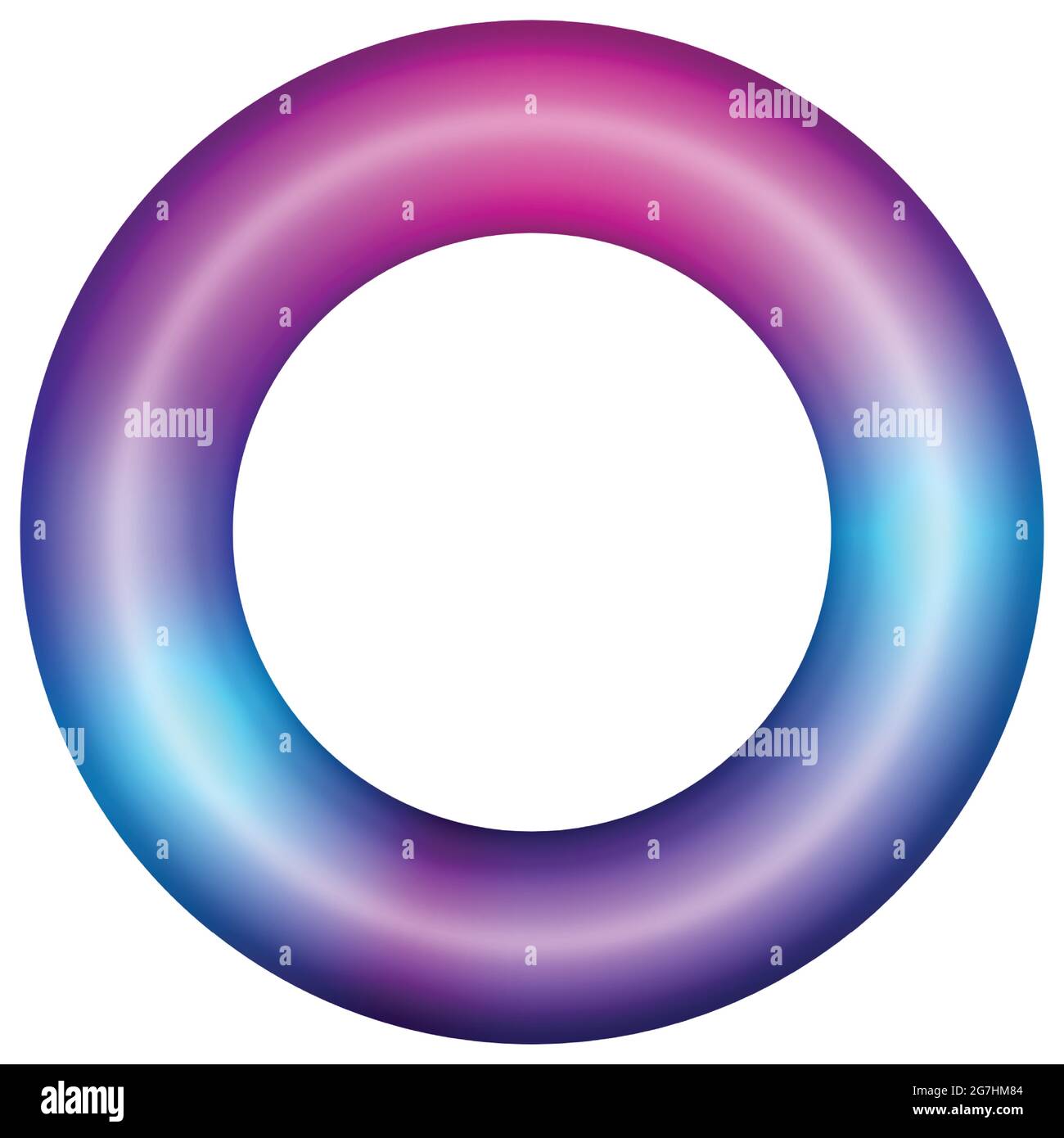 Glowing bright neon torus. Abstract background for fashion trend poster ...