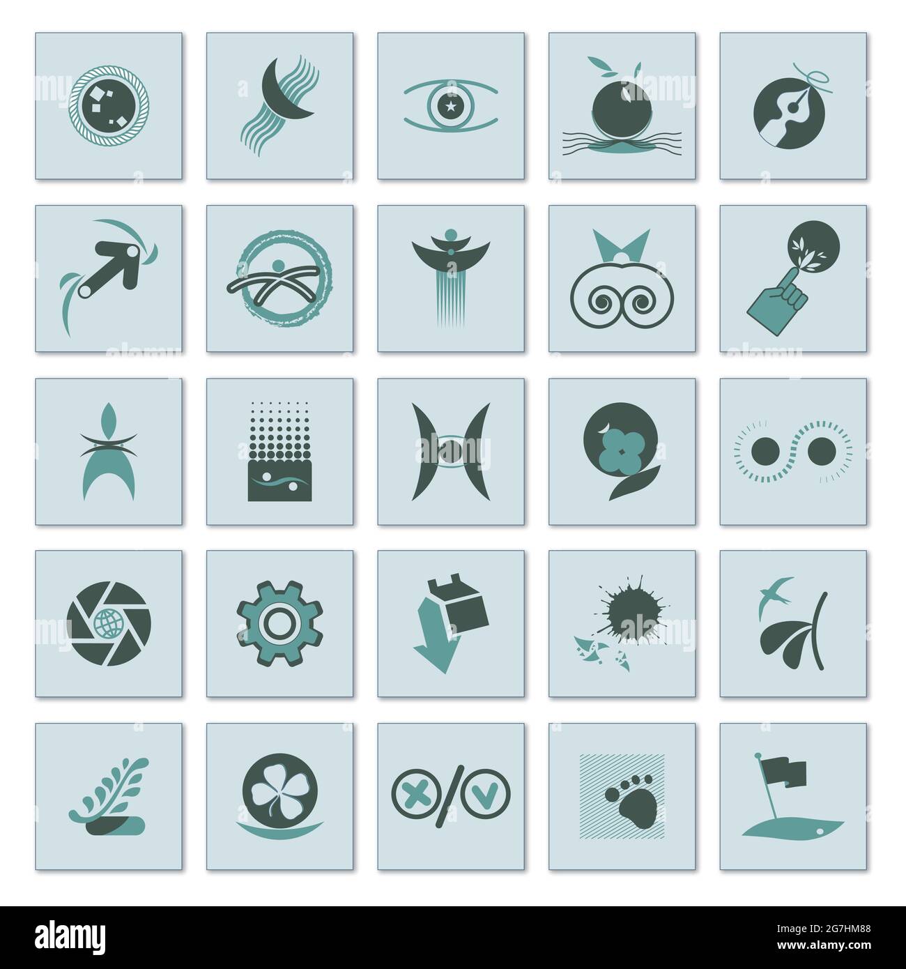 Set of signs and decorative symbols Stock Vector Image & Art - Alamy