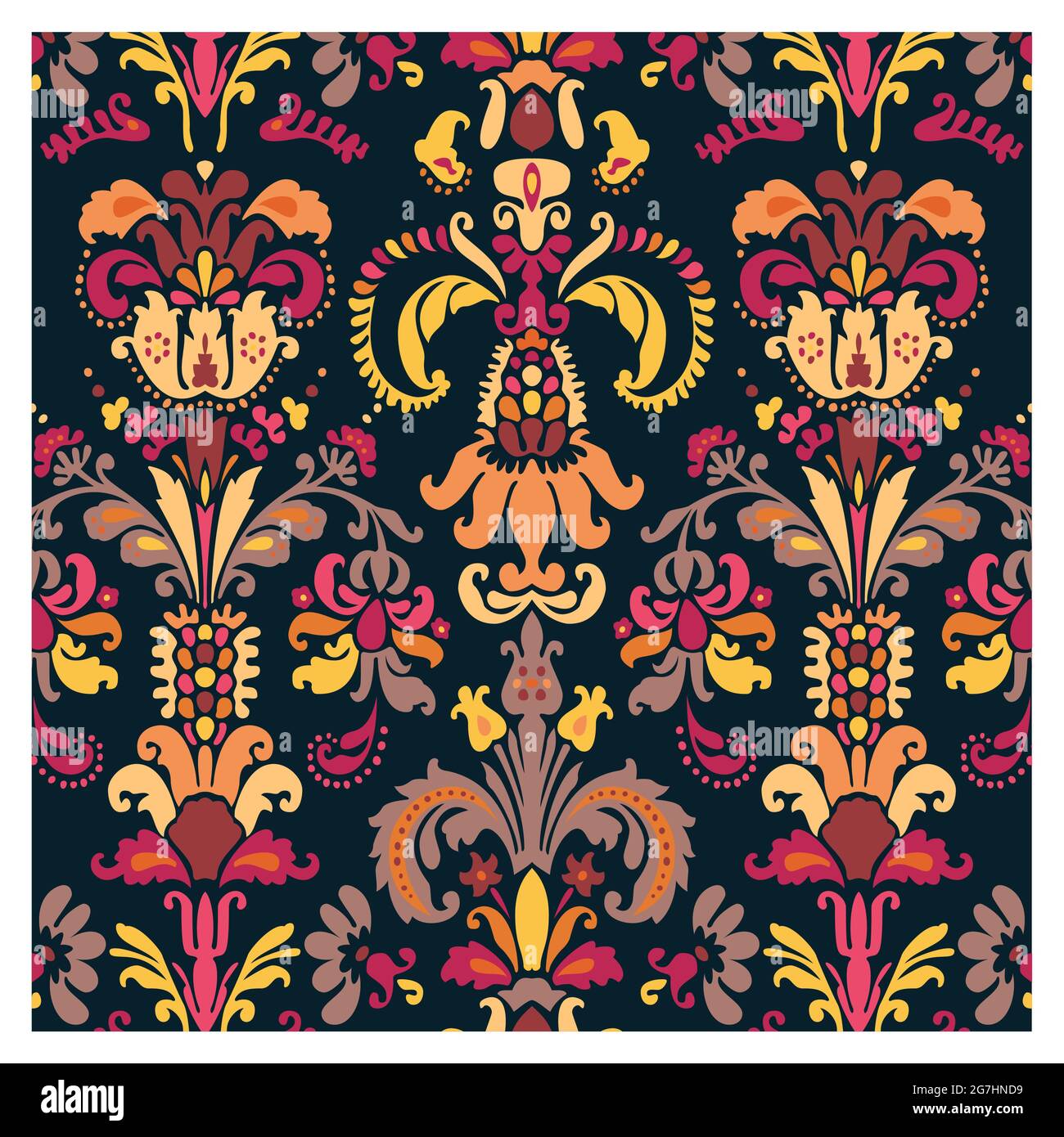 Background of baroque patterns on a wallpaper Stock Vector Image & Art ...