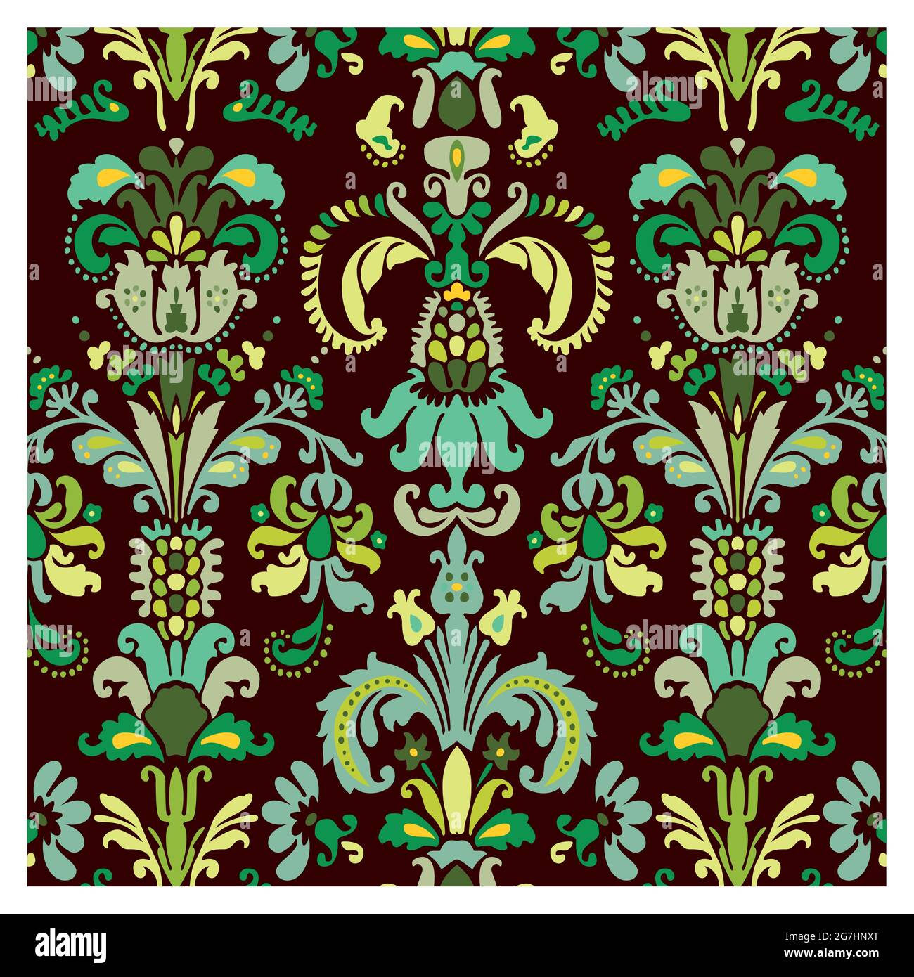 Background of baroque patterns on a wallpaper Stock Vector Image & Art ...