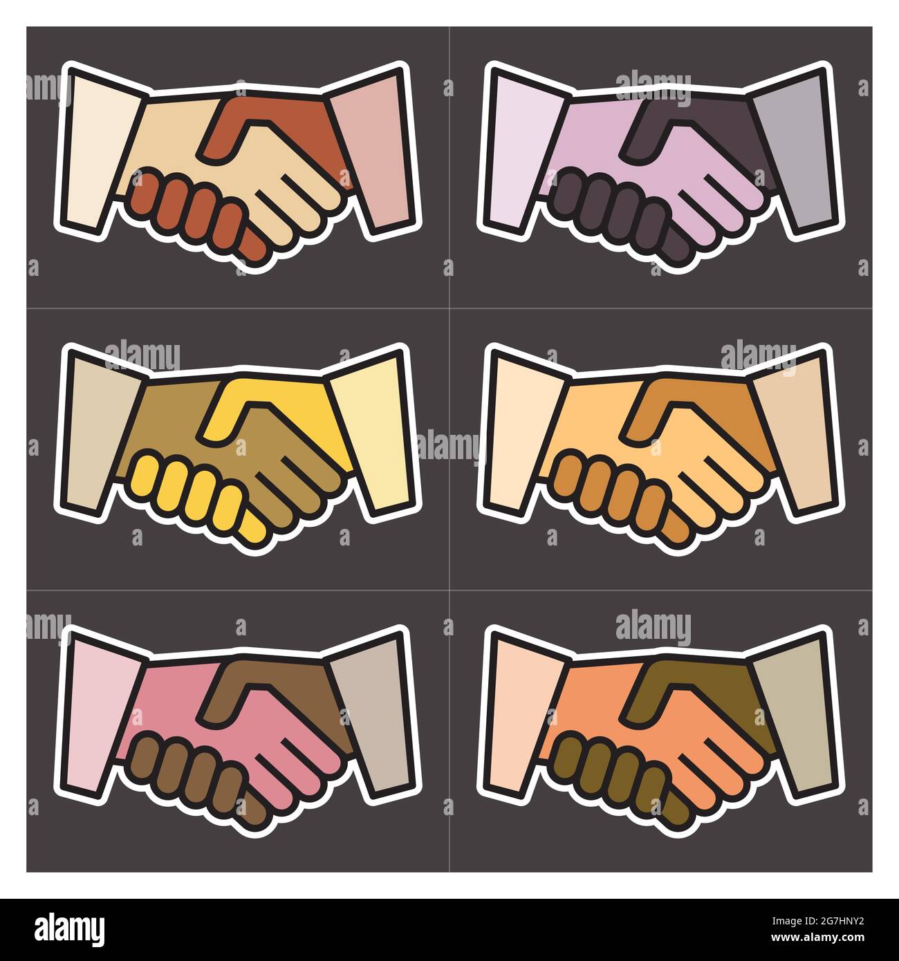 Different people handshake Stock Vector Images - Alamy