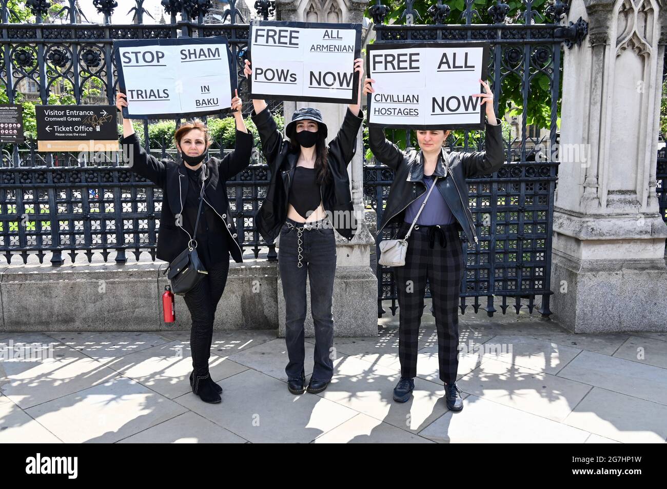 London, UK. 14th July 2021. Free Armenian POW's Protest, Parliament ...