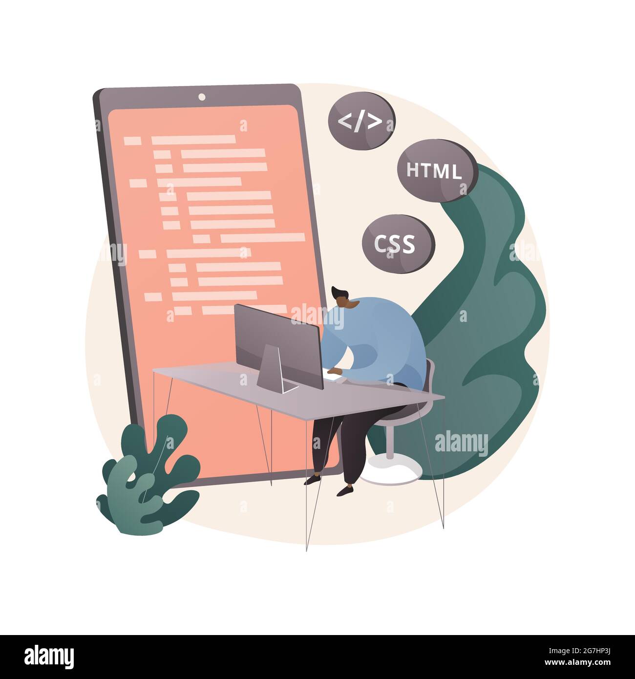 Mobile application development abstract concept vector illustration ...