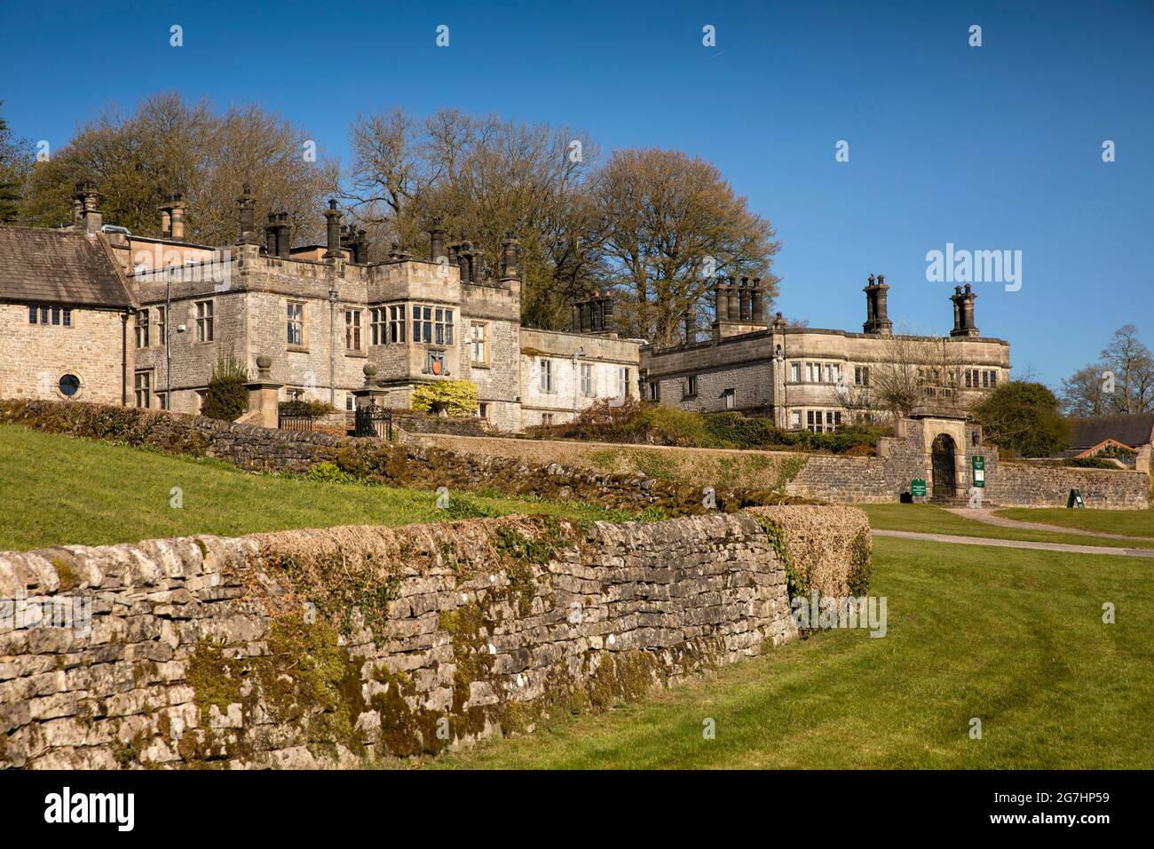 UK, England, Derbyshire, Tissington, Tisington Hall, home to the ...