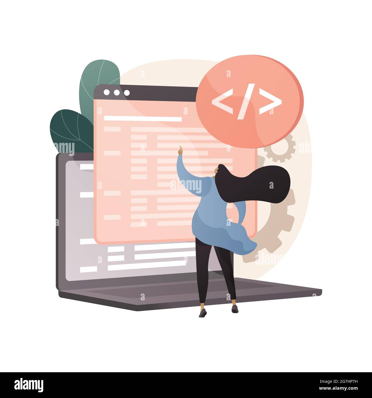 Back End Development Abstract Concept Vector Illustration Stock Vector