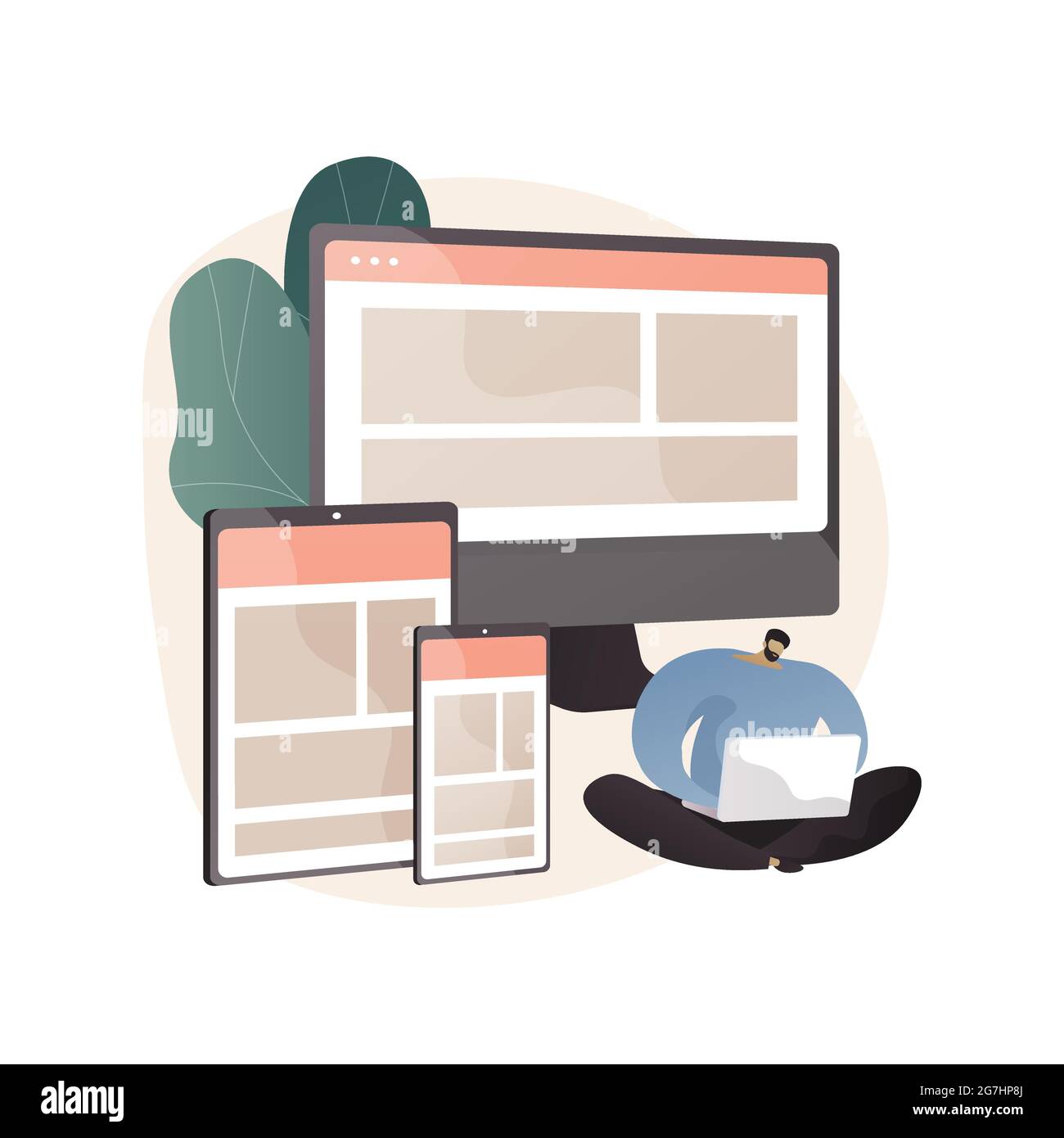 Responsive web design abstract concept vector illustration Stock Vector ...