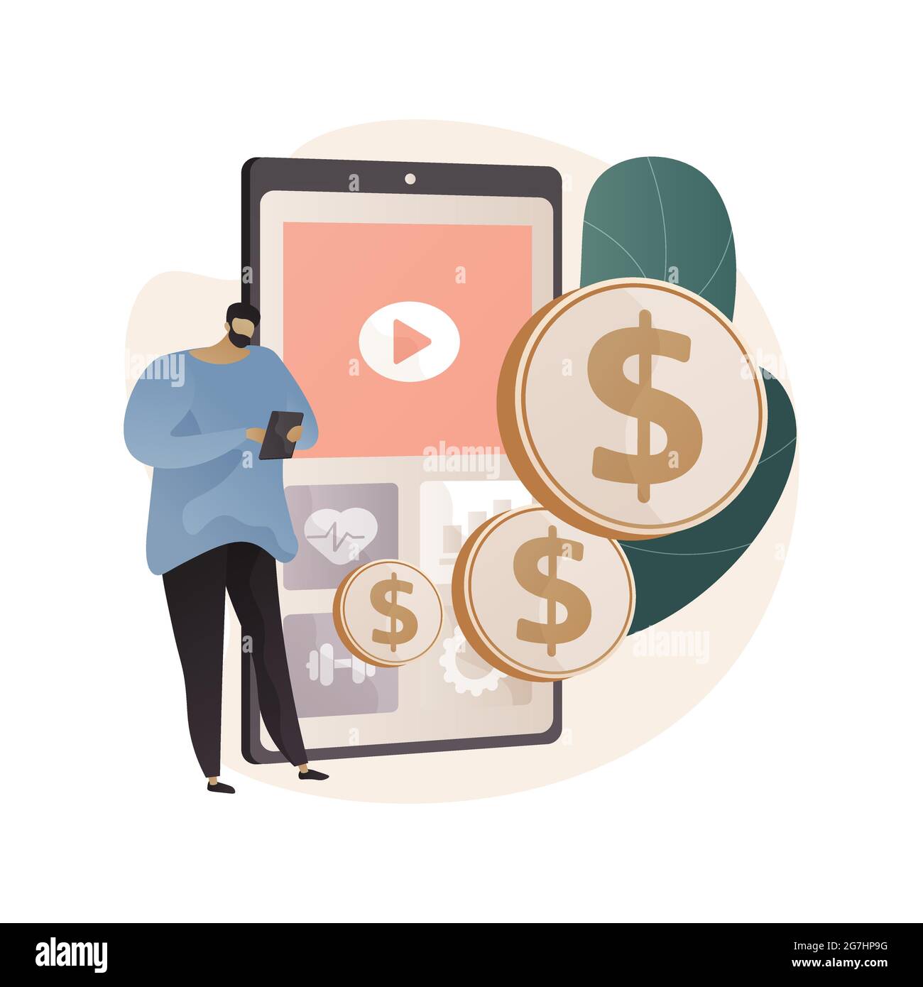 App monetization abstract concept vector illustration Stock Vector ...