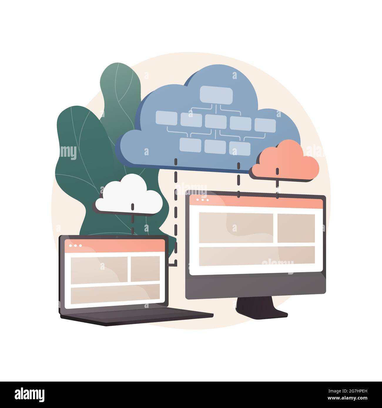 Virtualization technology abstract concept vector illustration Stock ...