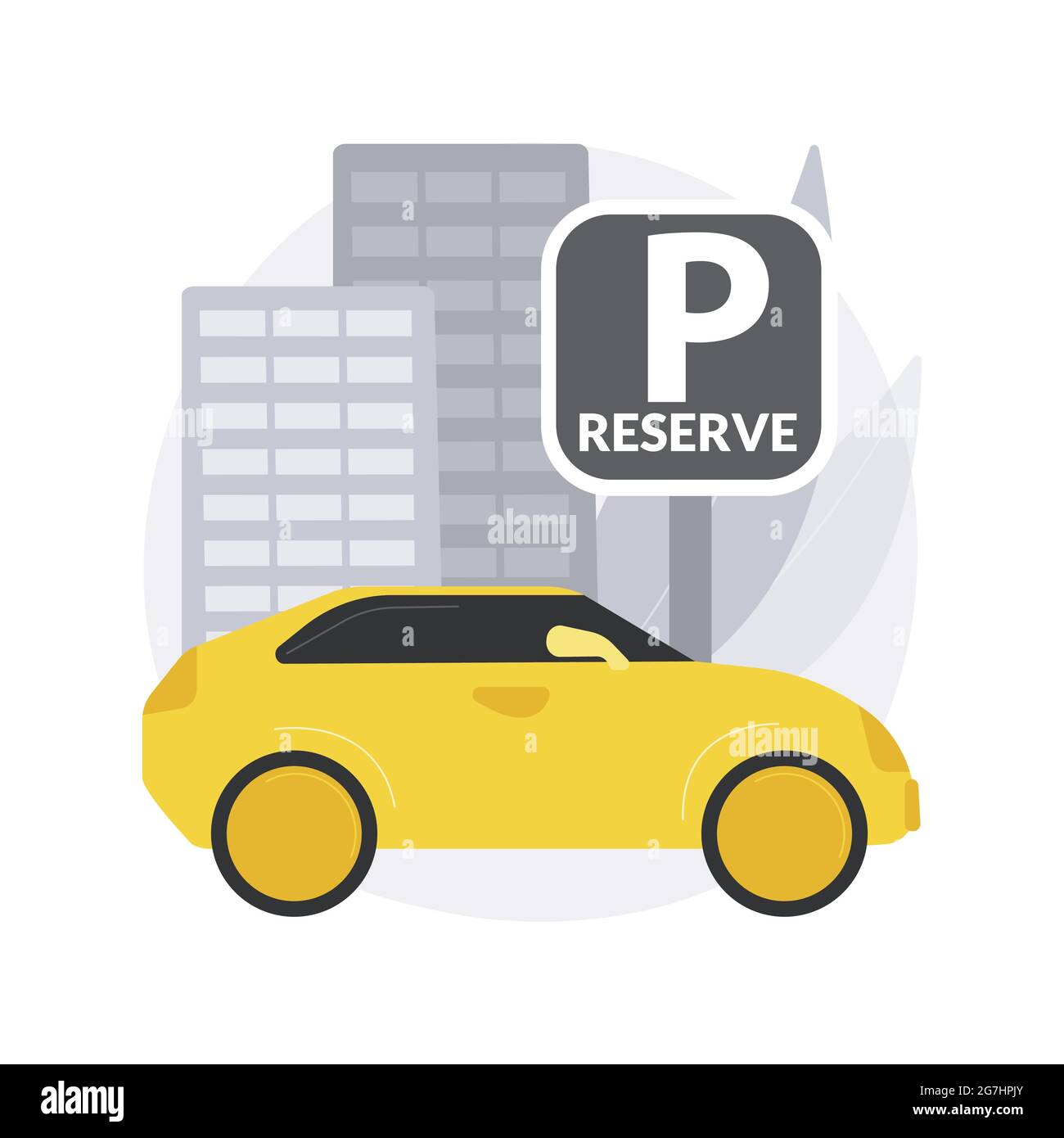 Reserve parking space for curbside pickup abstract concept vector ...