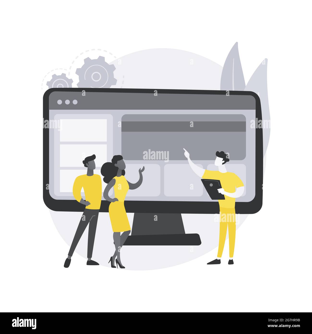 Corporate website abstract concept vector illustration Stock Vector ...