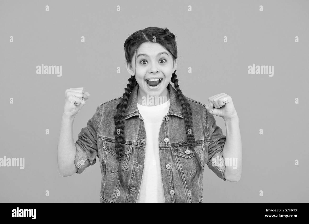 Power of small wins and little successes. Happy child make winning ...