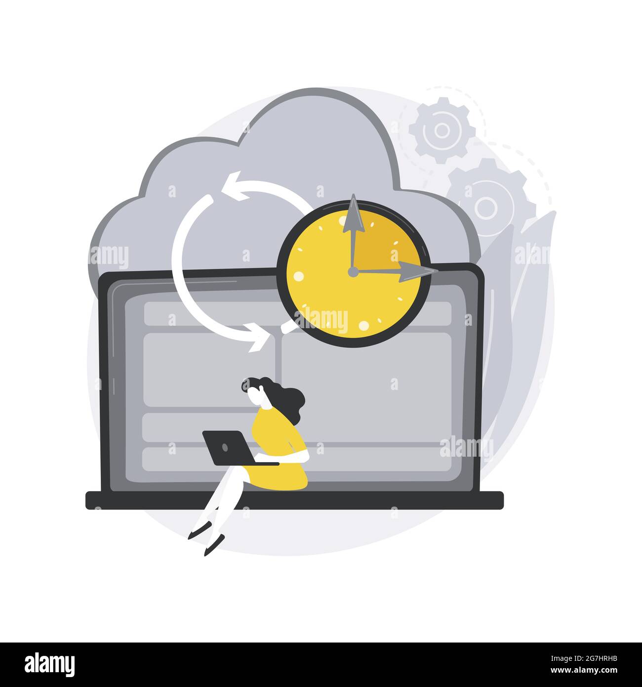 Automatic Backup Abstract Concept Vector Illustration Stock Vector Image And Art Alamy