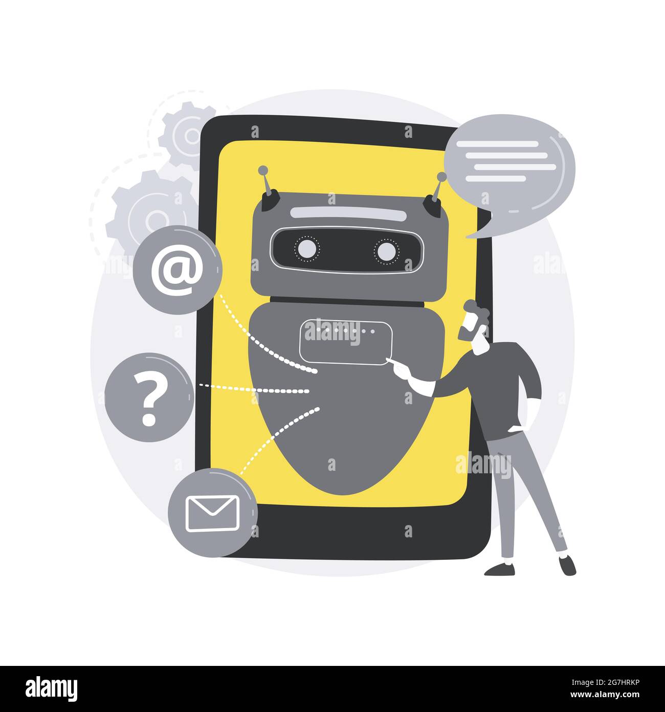 Chatbot Artificial Intelligence abstract concept vector illustration Stock Vector Image & Art ...