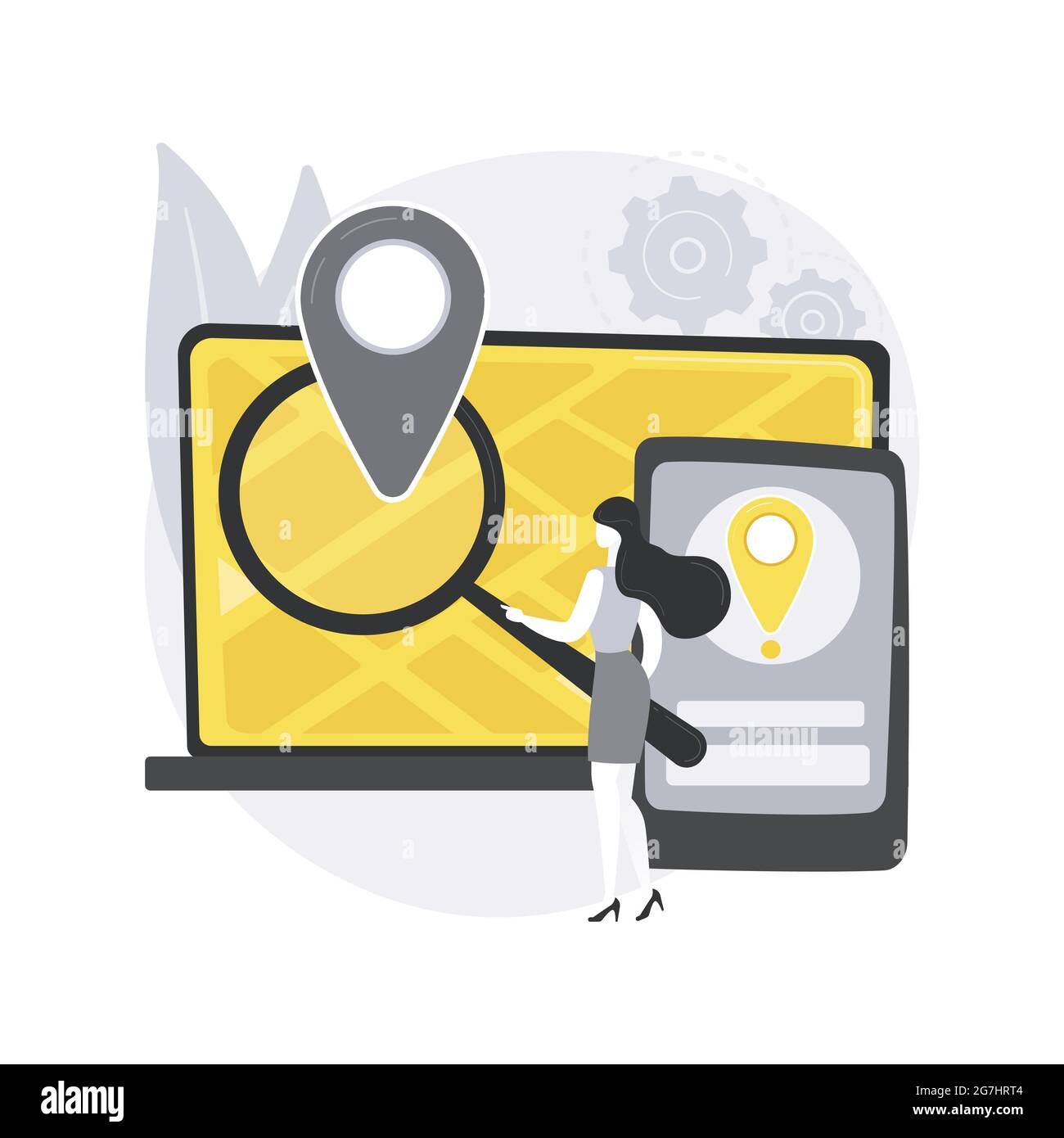 Cross-device tracking abstract concept vector illustration Stock Vector ...