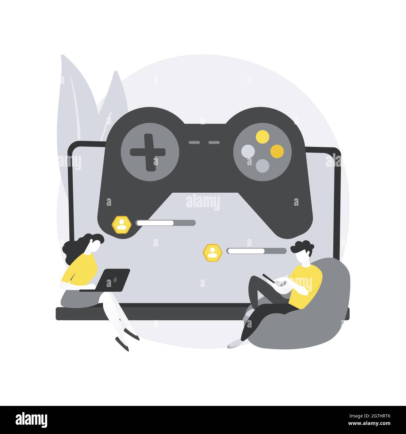 Cross-platform play abstract concept vector illustration Stock Vector ...