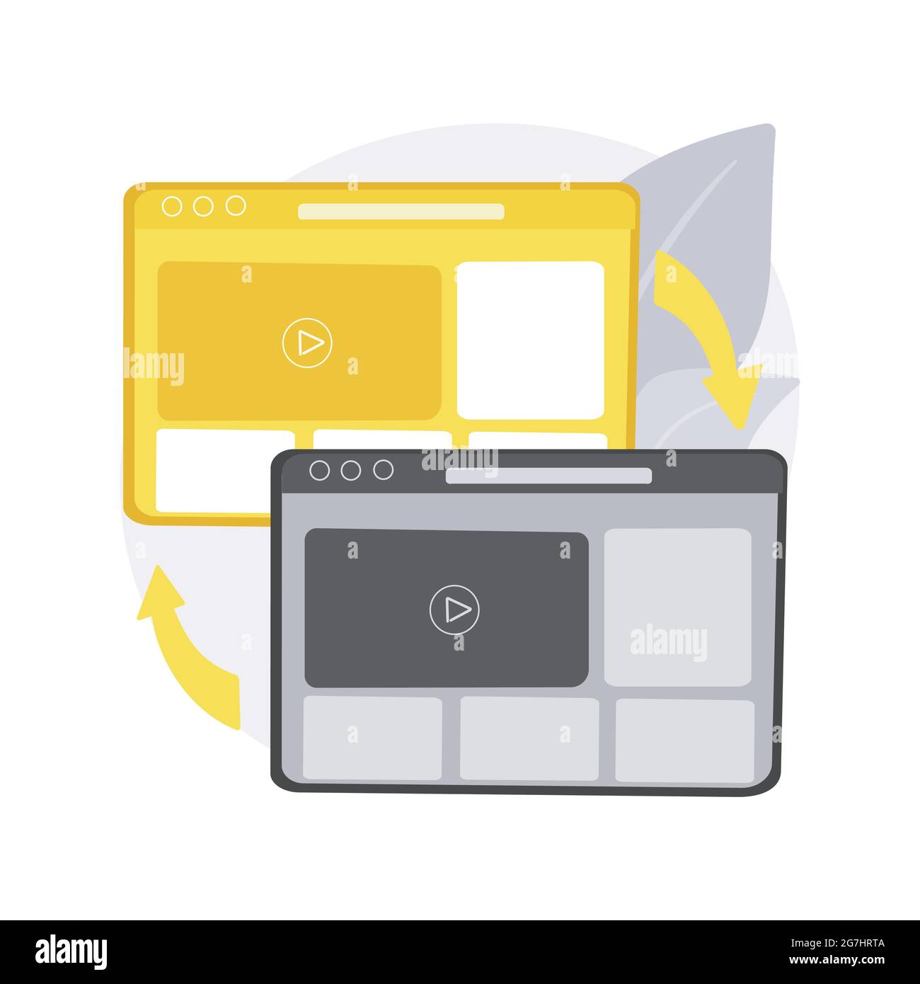 Cross-browser compatibility abstract concept vector illustration Stock ...