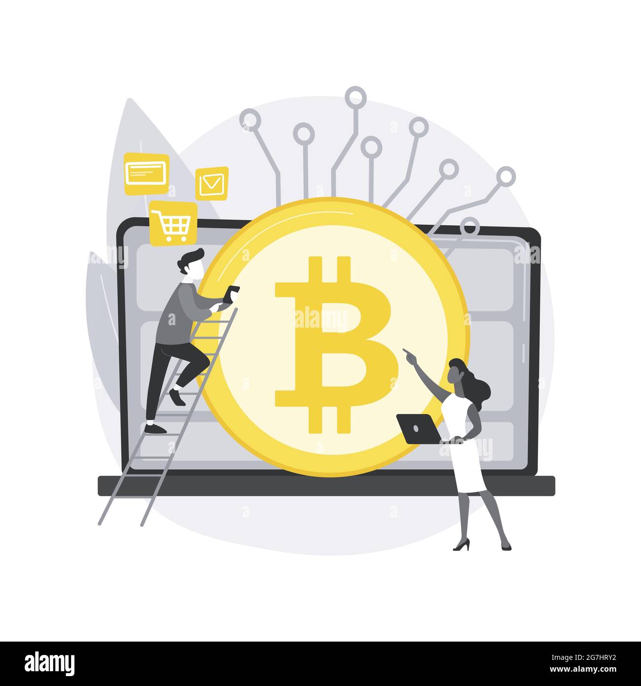 Digital currency abstract concept vector illustration Stock Vector ...