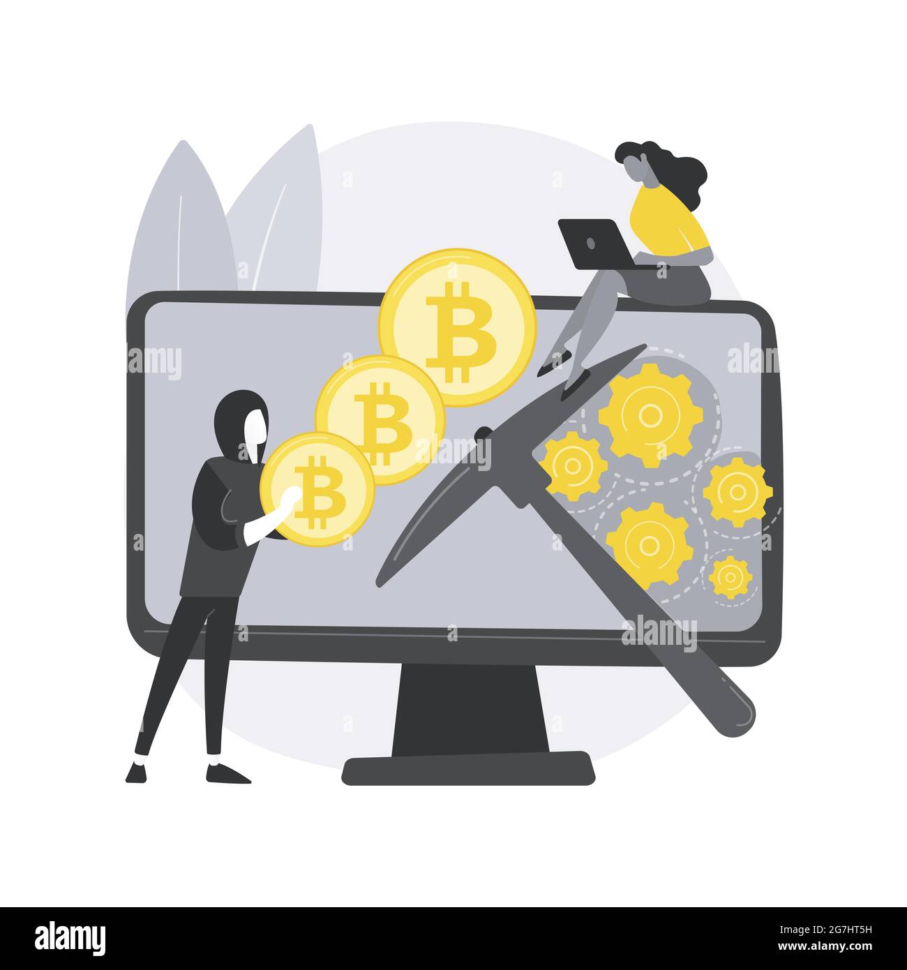 Hidden mining abstract concept vector illustration Stock Vector Image ...