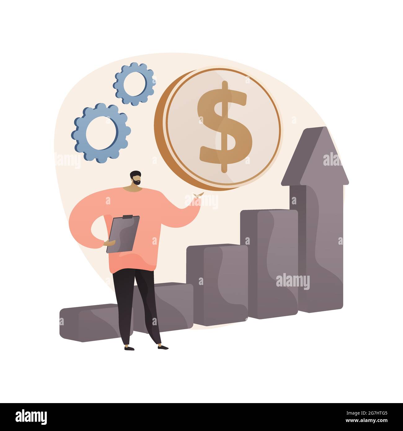 Sales growth abstract concept vector illustration Stock Vector Image ...