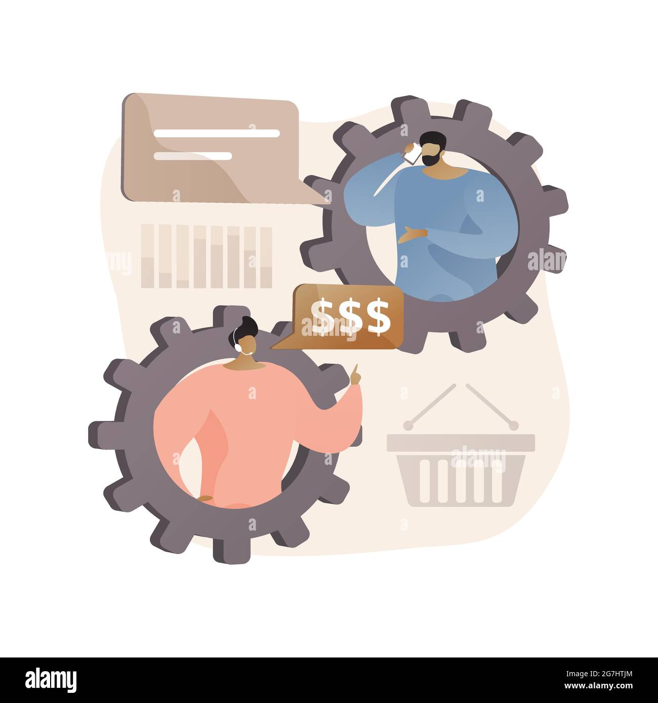 Conversational sales abstract concept vector illustration Stock Vector ...