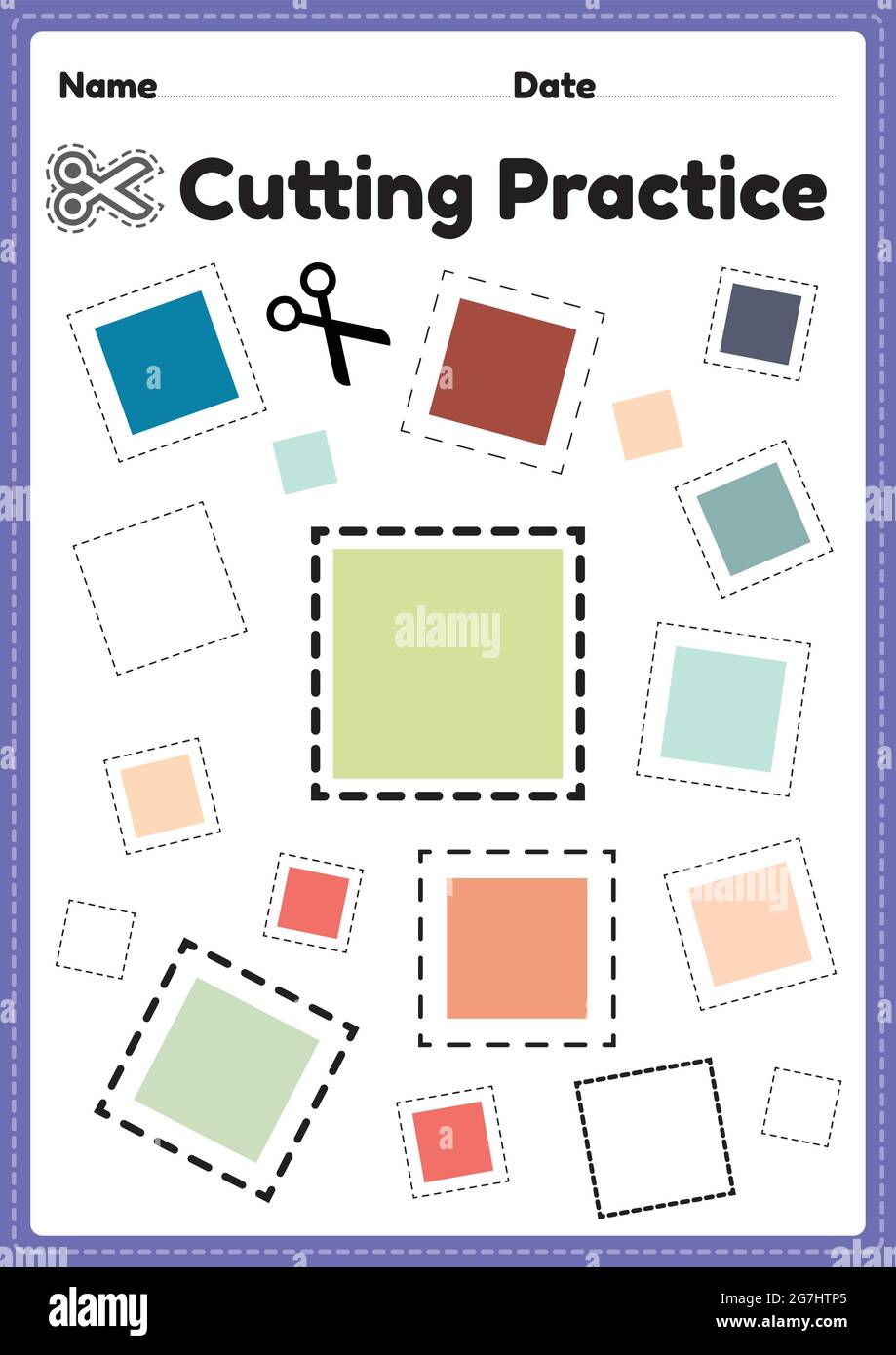 Scissors skills for preschoolers to cut the paper with scissors to ...