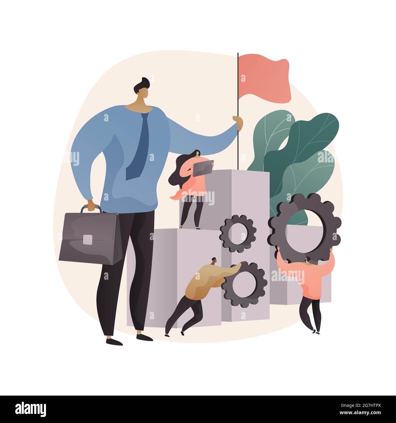 Business leadership abstract concept vector illustration Stock Vector ...