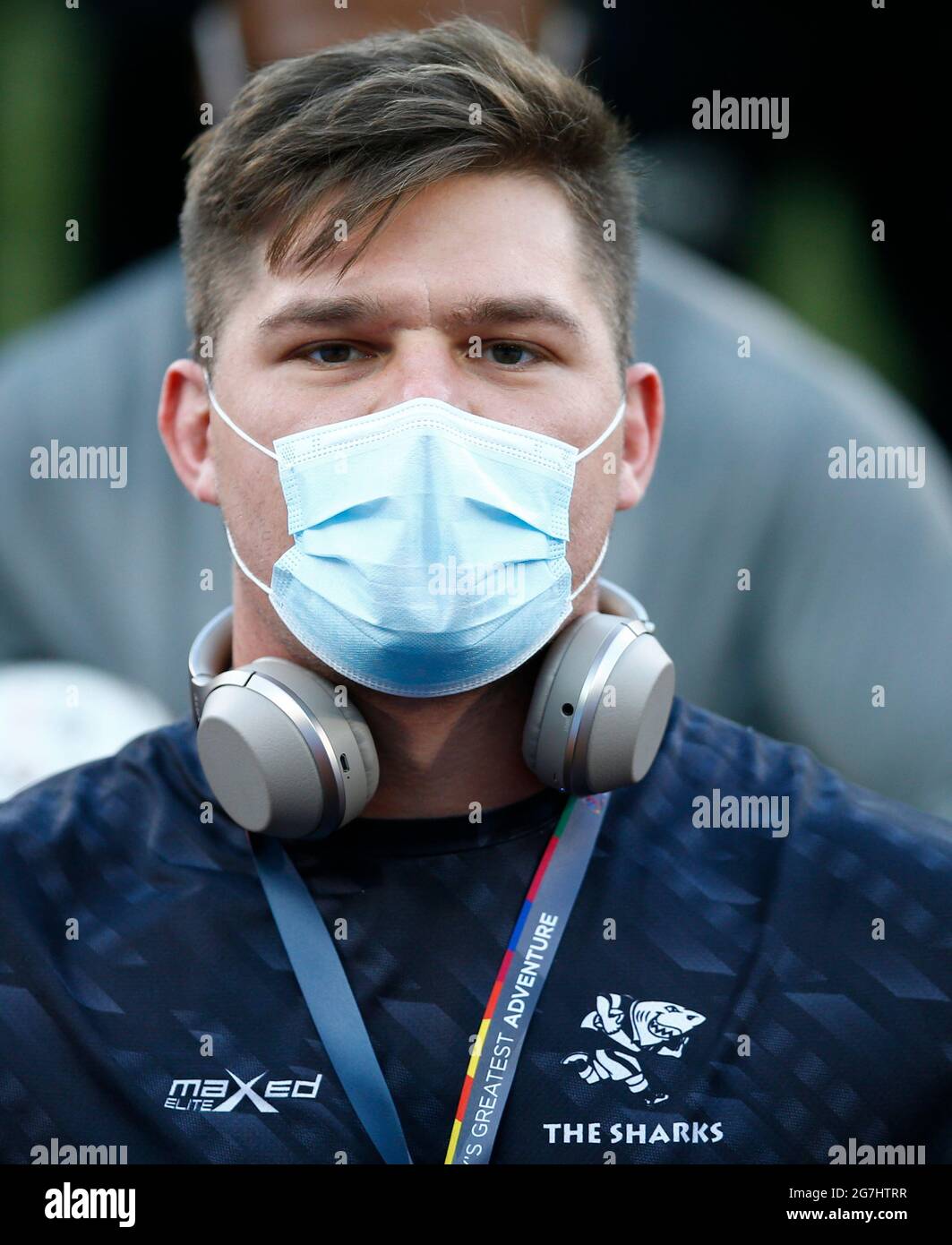 Le Roux Roets of the Cell C Sharks during the Castle Lager Lions Series ...