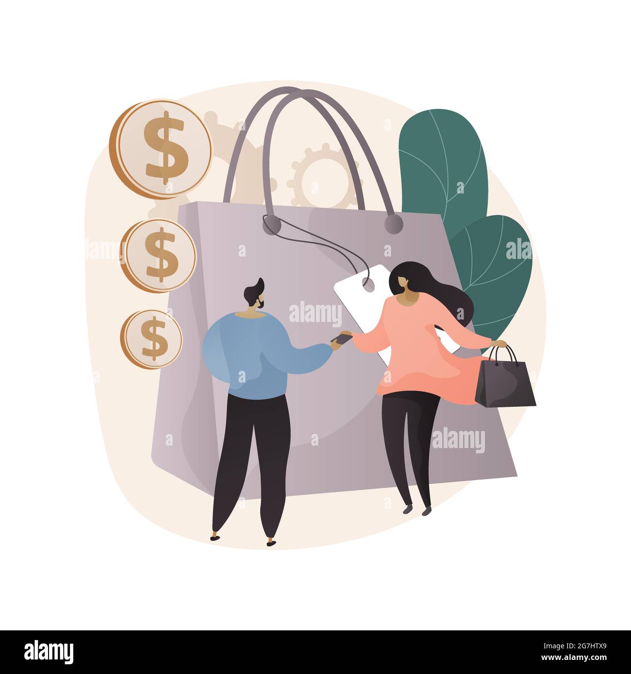 Personalized selling abstract concept vector illustration Stock Vector ...