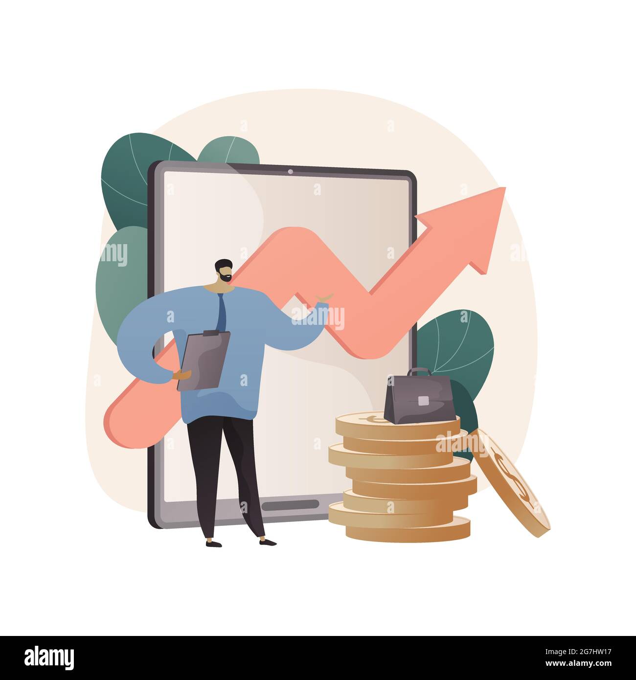 Business growth abstract concept vector illustration Stock Vector Image ...