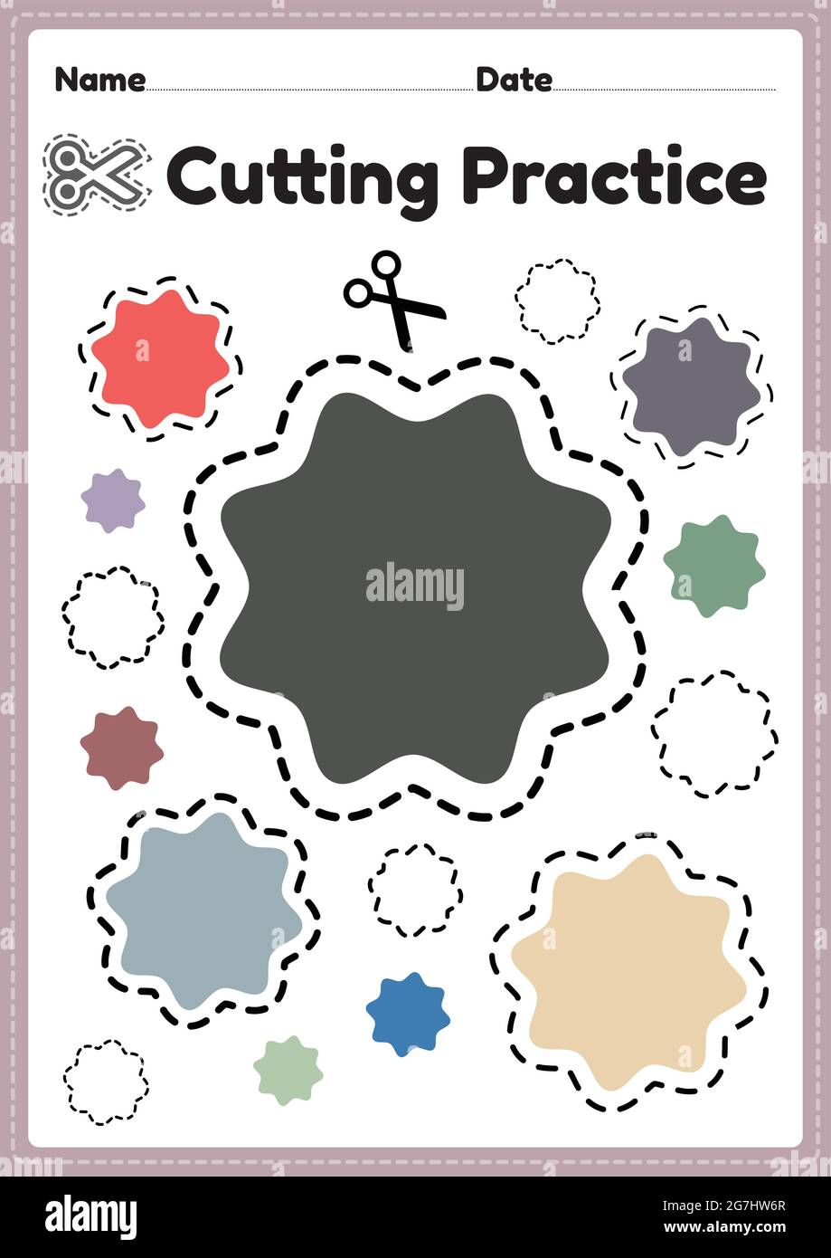 Printable cutting activities for preschoolers to cut the paper with ...