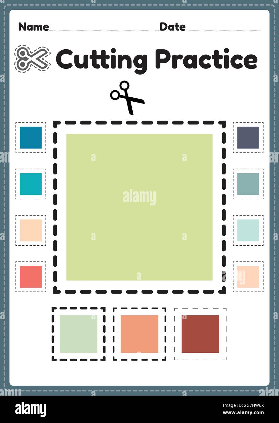 Cutting printable for preschoolers to cut the paper with scissors to ...