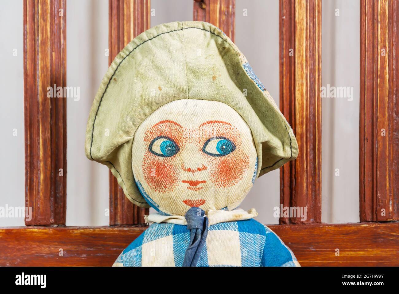 Cloth canvas doll with a painted face Stock Photo - Alamy