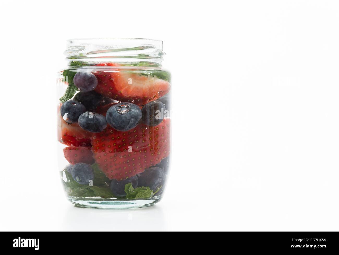 infused water on white background Stock Photo - Alamy