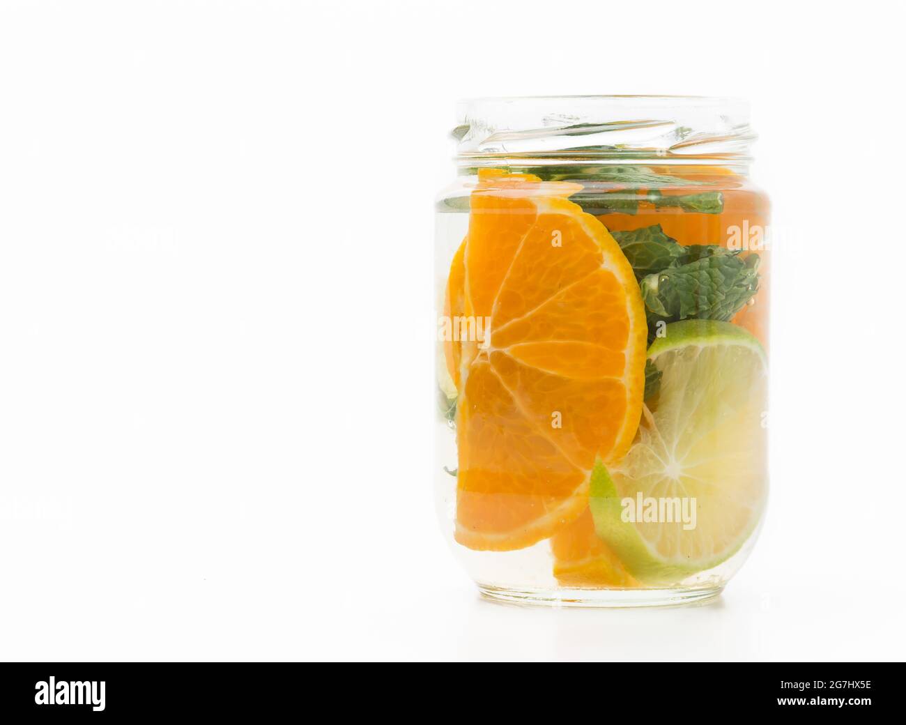 infused water on white background Stock Photo - Alamy