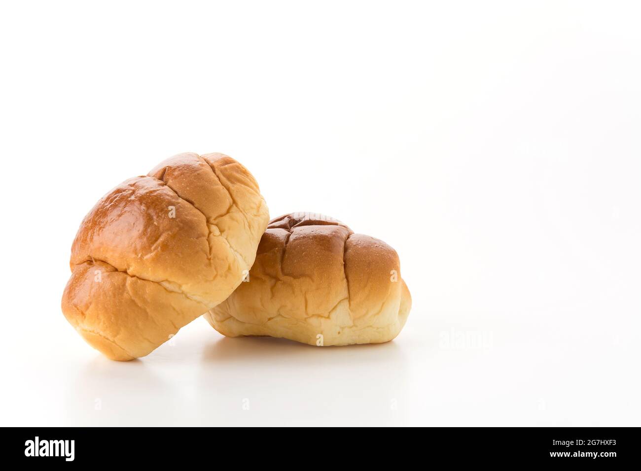 bread roll on white background Stock Photo - Alamy