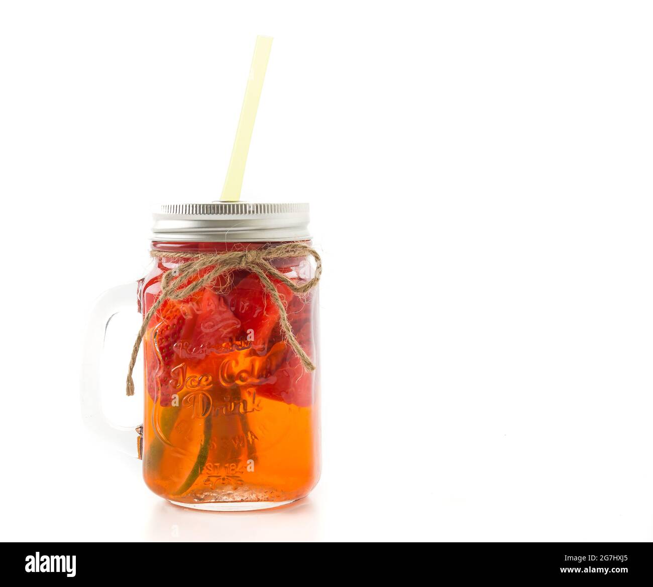 infused water on white background Stock Photo - Alamy