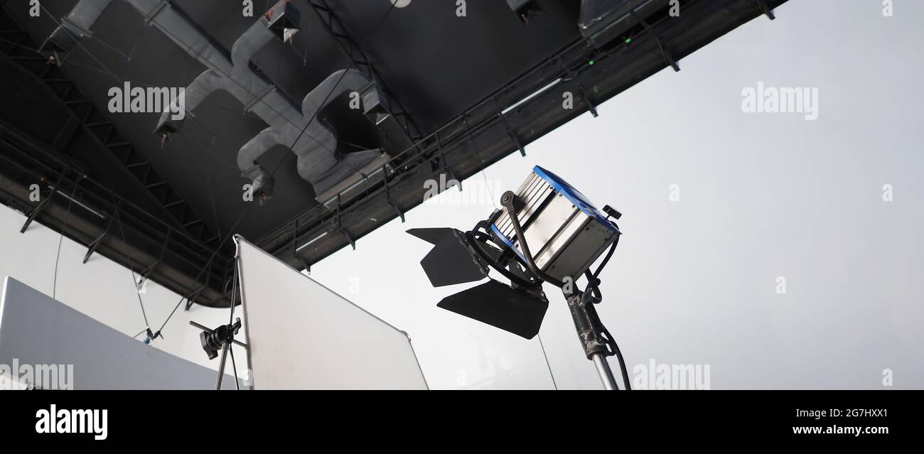 Studio light equipments for photo or film movie video. Light set for ...