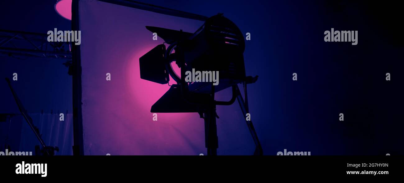 Studio light equipments for photo or film movie video. Light set for ...
