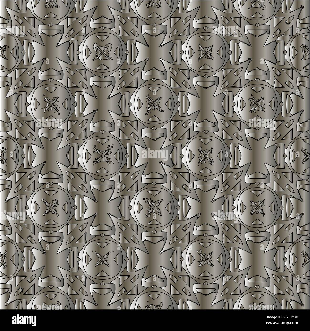 Silver metallic gradient with repeat Pattern . Abstract metallic ...