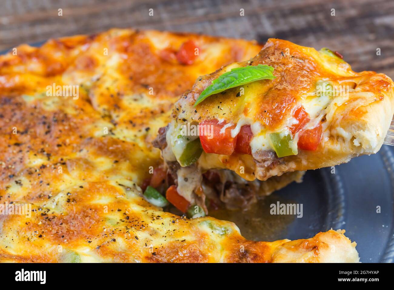 Pizza, beef Pizza Stock Photo - Alamy
