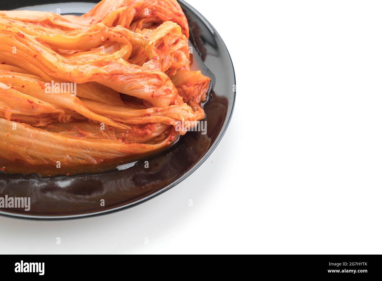 kimchi on white background - korean food Stock Photo - Alamy