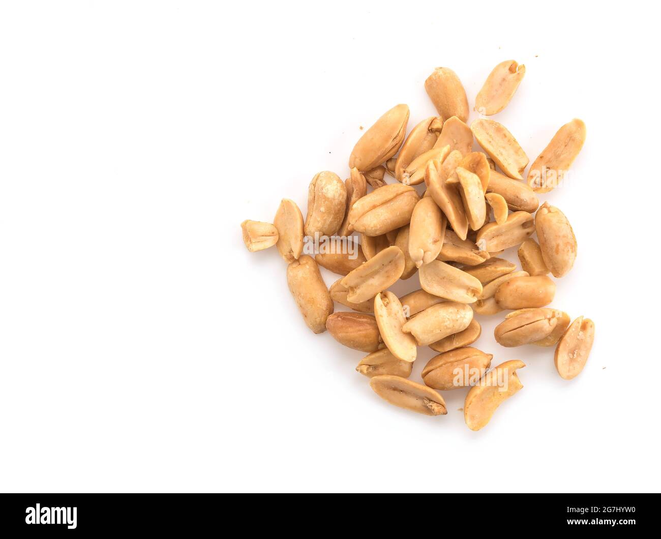roast nuts on white background Stock Photo - Alamy