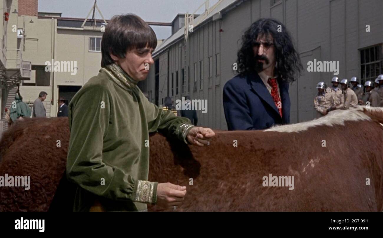 Los Angeles.CA.USA. Davy Jones and Frank Zappa in a scene in (C ...