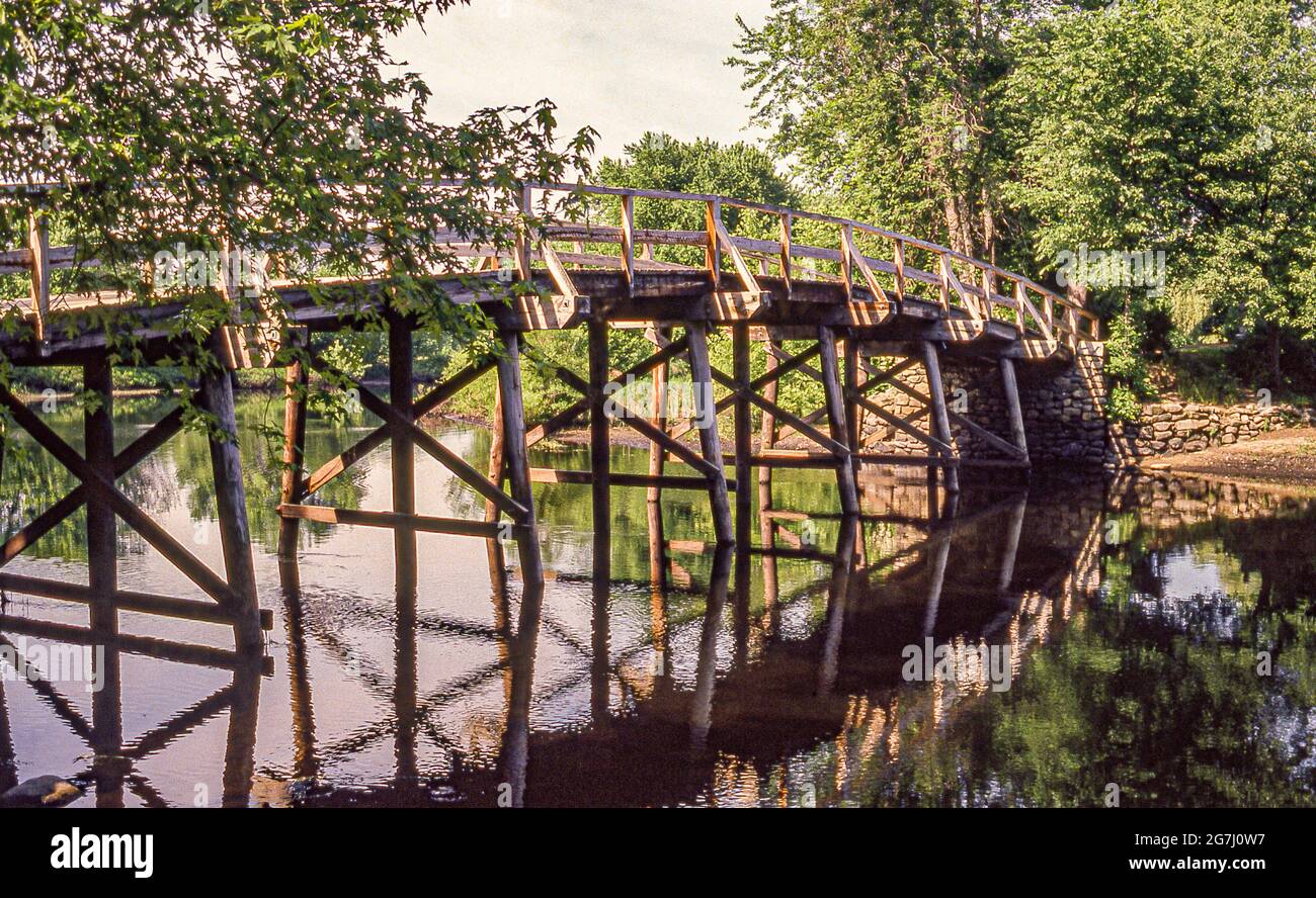 This is an older version of the Old North Bridge before more recent ...