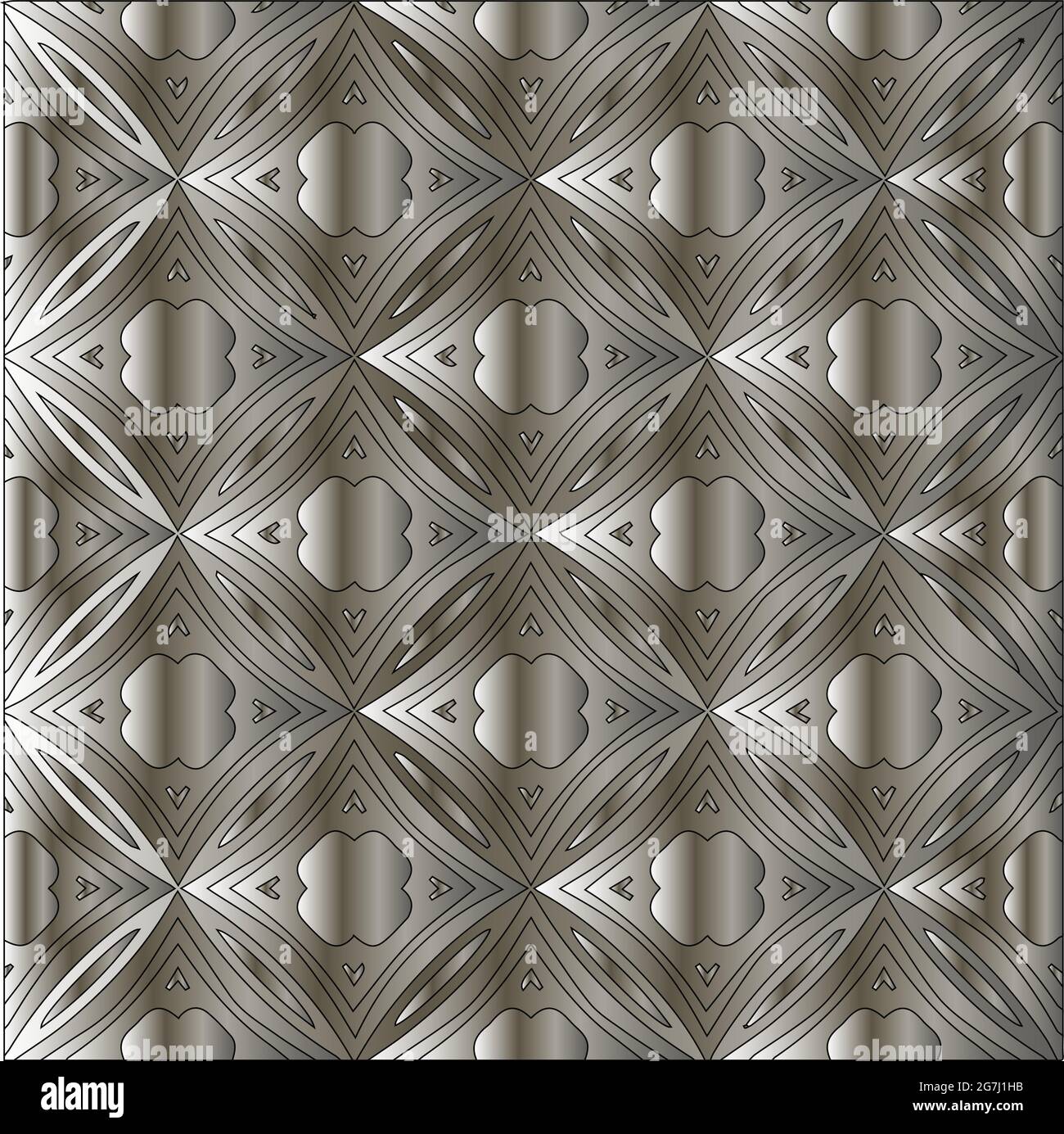 Silver metallic gradient with repeat Pattern . Abstract metallic background Stock Vector Image ...