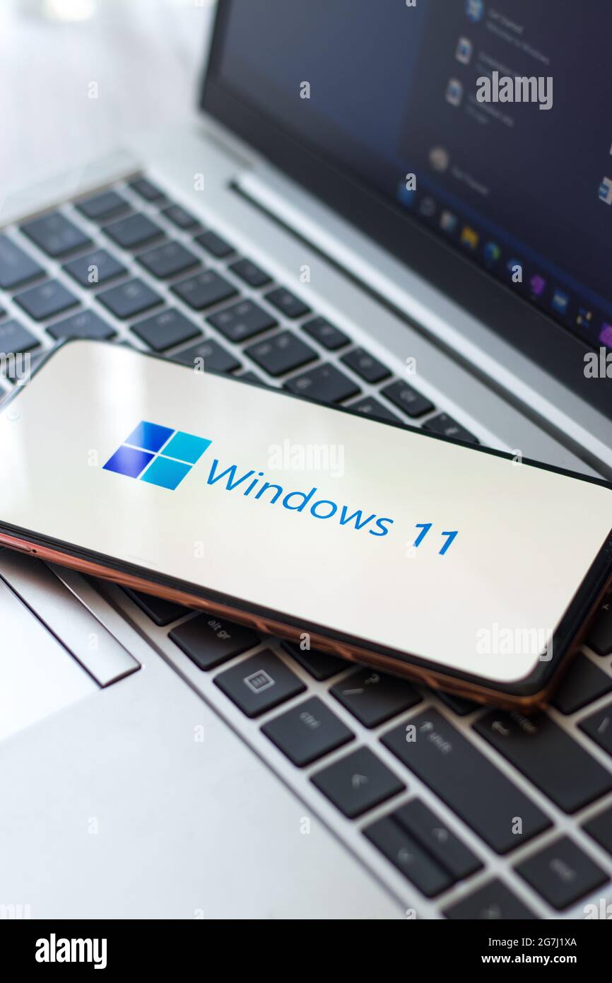 DIBRUGARH, INDIA - Jun 25, 2021: Assam, india June 17, 2021 Windows 11 ...