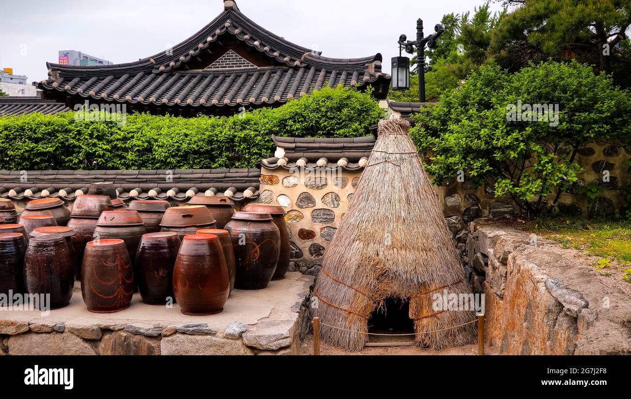 Namsangol Hanok Village in Seoul, South Korea Stock Photo - Alamy