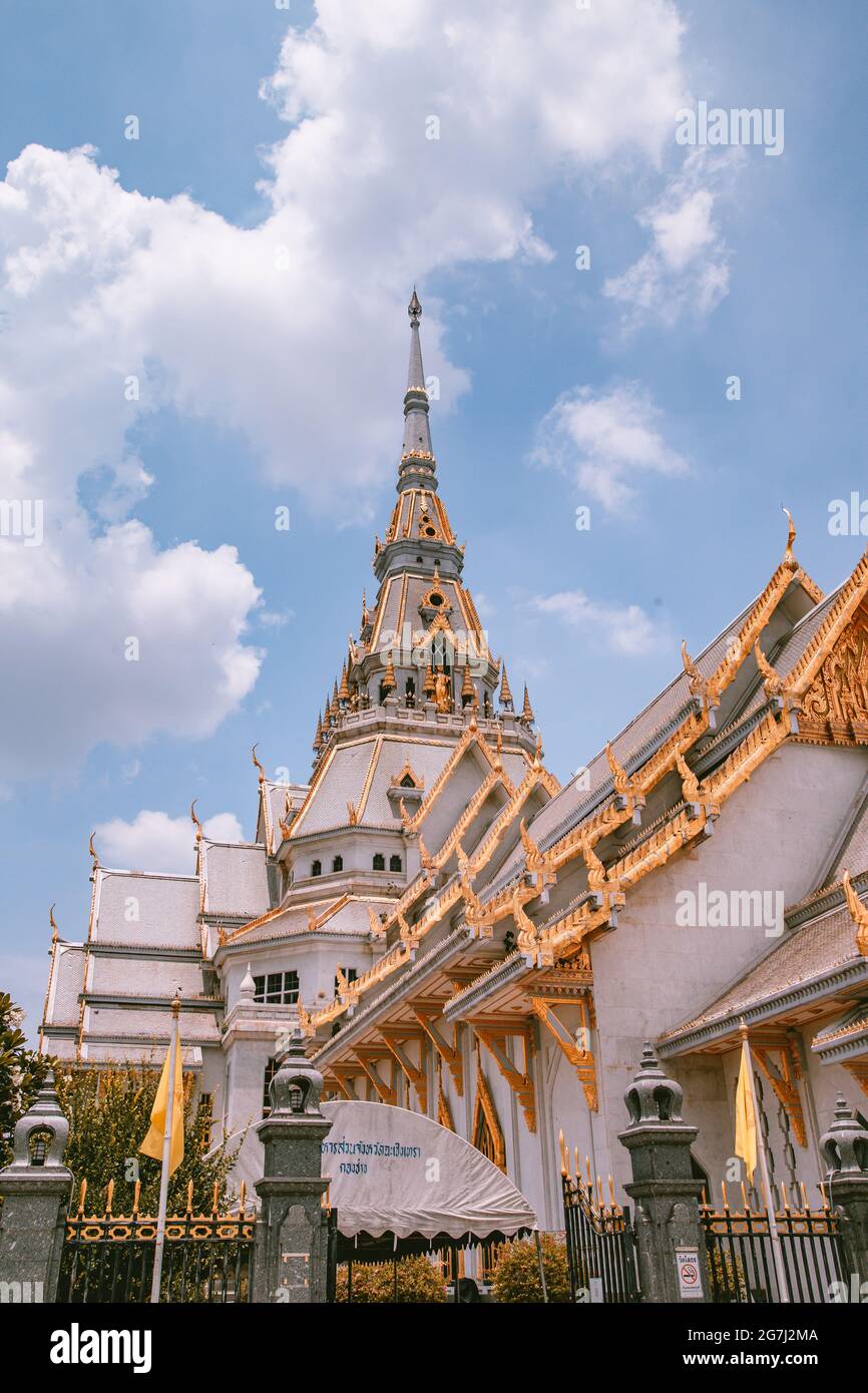 Wat Sothon Wararam Worawihan in Chachoengsao, Thailand, south east asia ...