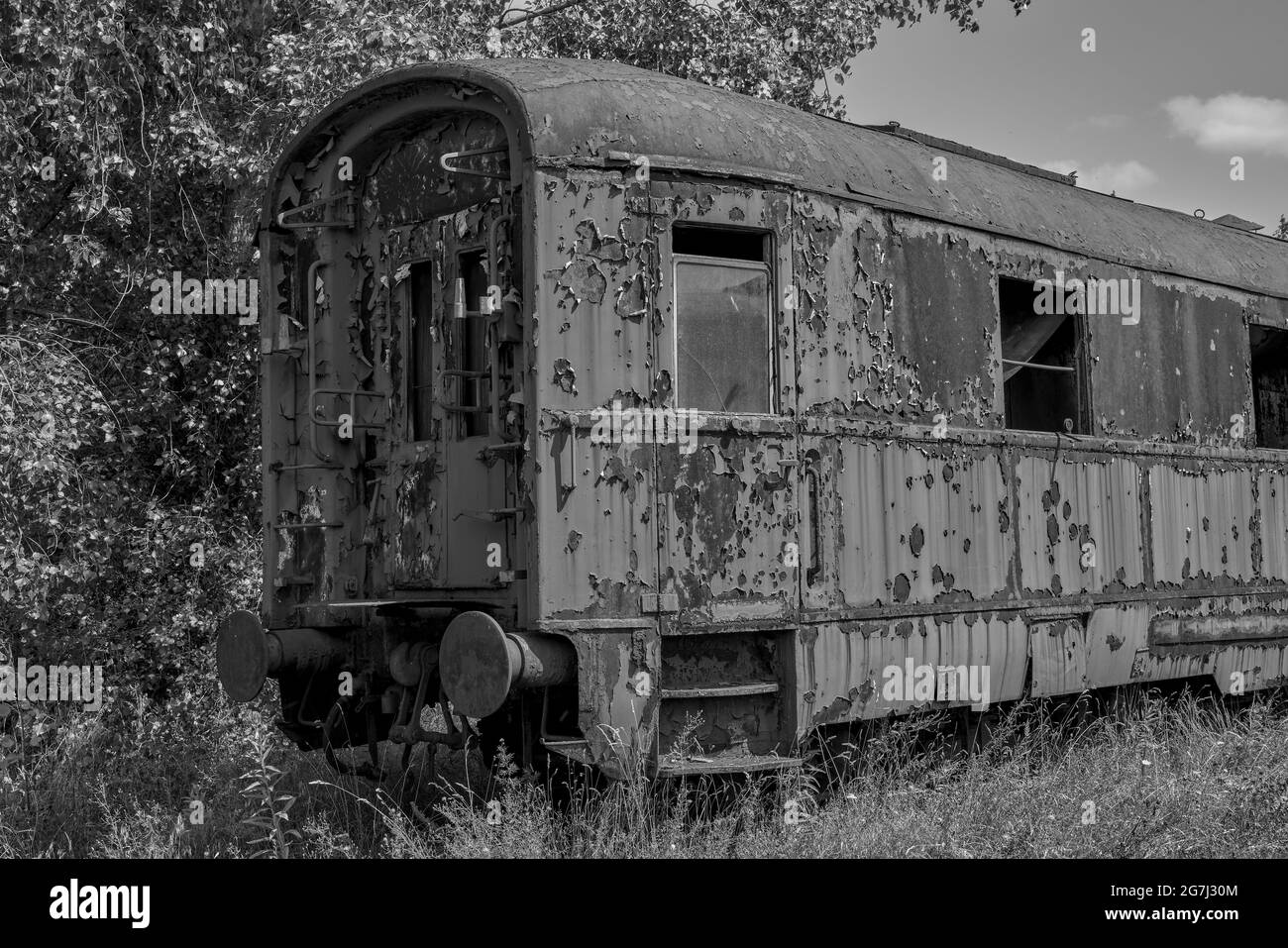 Abandoned rotten old railway wagon Jaworzyna Slaska Depot Lower Silesia ...