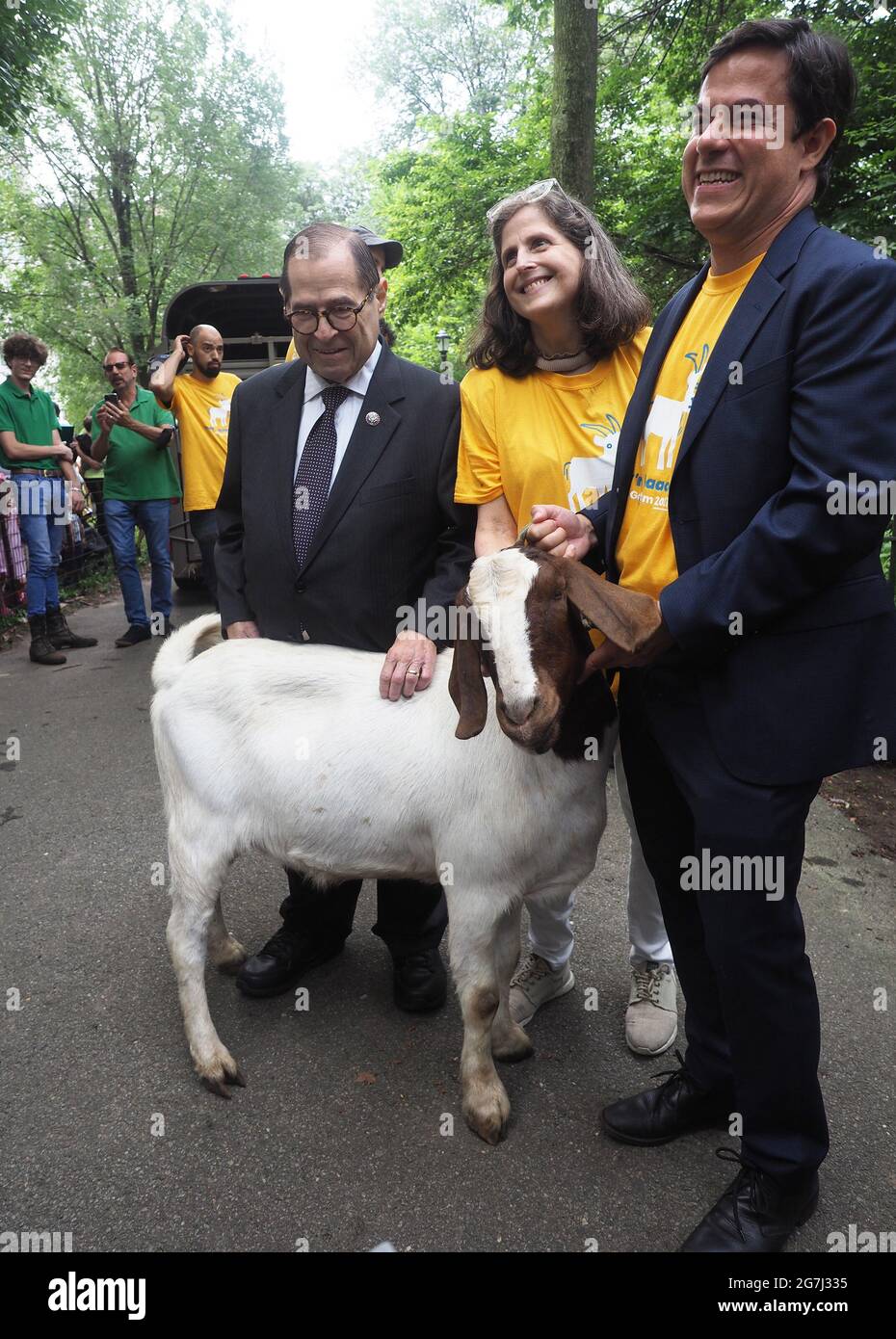 New York, New York, USA. 14th July, 2021. 24 goats participated in the ...